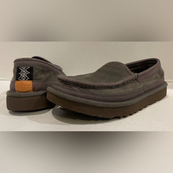 UGG | Shoes | Ugg Dex Indoor Outdoor Suede Wool Slip On Slipper Loafer ...